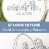 St Louis Skyline Hand Embroidery Pattern - Wandering Threads Embroidery