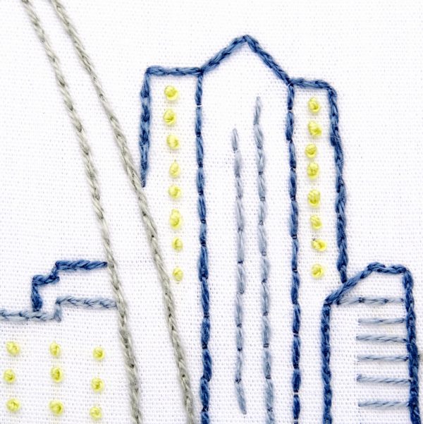St Louis Skyline Hand Embroidery Pattern - Wandering Threads Embroidery