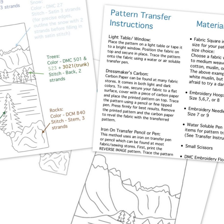 Alberta Hand Embroidery Pattern - Wandering Threads Embroidery