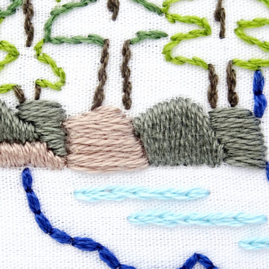 Ontario Hand Embroidery Pattern - Wandering Threads Embroidery