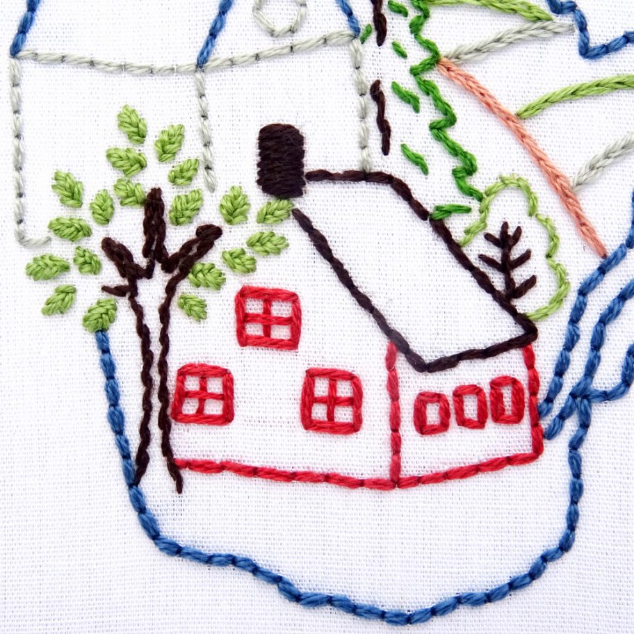 Quebec Hand Embroidery Pattern - Wandering Threads Embroidery
