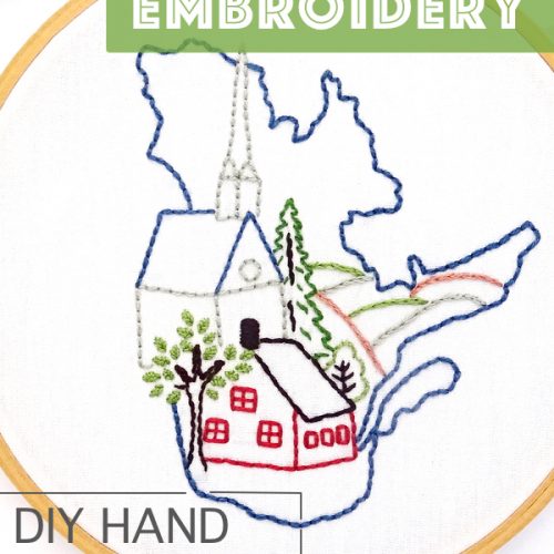 Quebec Hand Embroidery Pattern - Wandering Threads Embroidery