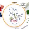 Quebec Hand Embroidery Pattern - Wandering Threads Embroidery