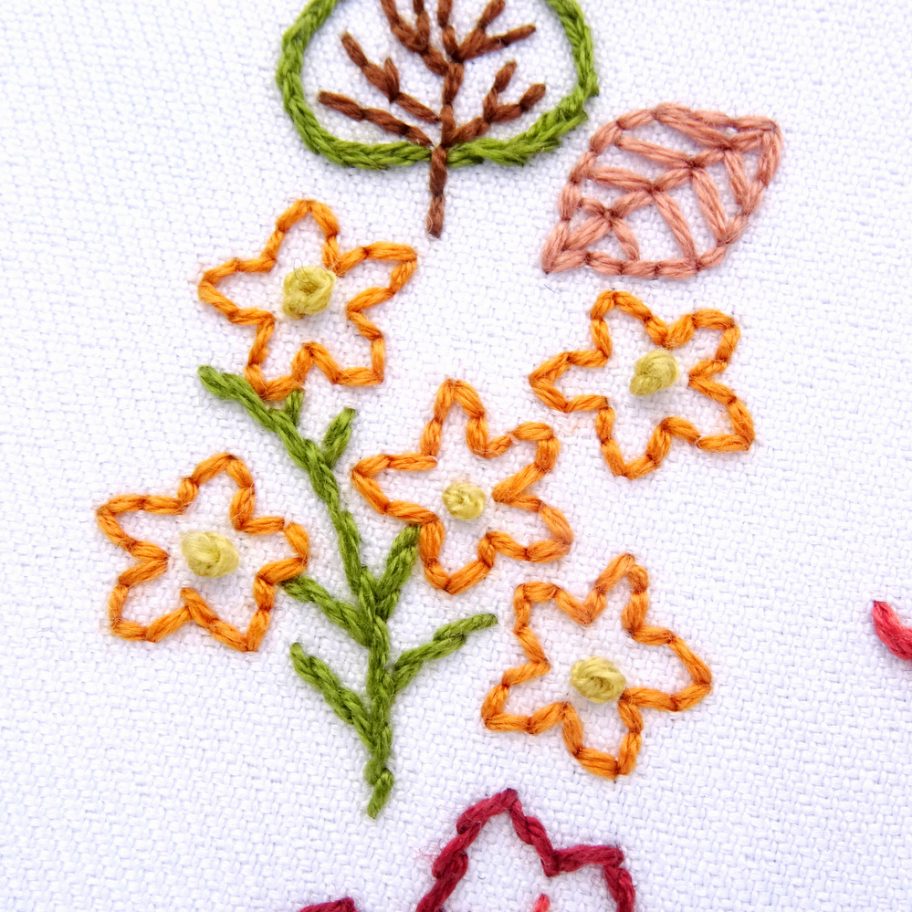 Autumn Wreath Hand Embroidery Pattern - Wandering Threads Embroidery