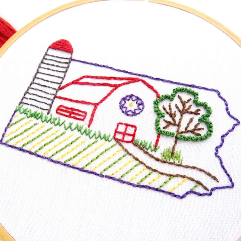 Pennsylvania Hand Embroidery Pattern - Wandering Threads Embroidery