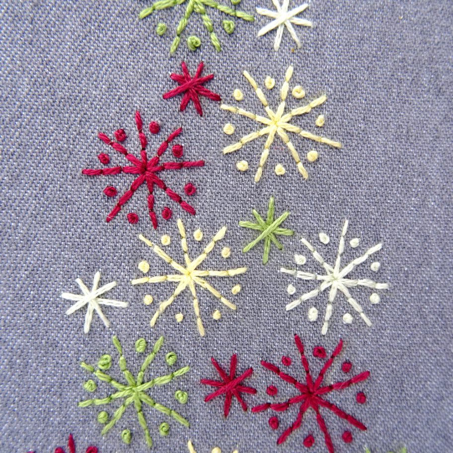 Holiday Tree Trio Hand Embroidery Pattern - Wandering Threads Embroidery