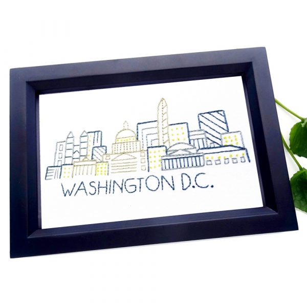 Washington D.C. Skyline Hand Embroidery Pattern - Wandering Threads ...