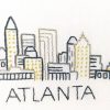 Atlanta City Skyline Hand Embroidery Pattern - Wandering Threads Embroidery
