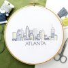 Atlanta City Skyline Hand Embroidery Pattern - Wandering Threads Embroidery