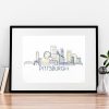 Pittsburgh Skyline Hand Embroidery Pattern - Wandering Threads Embroidery