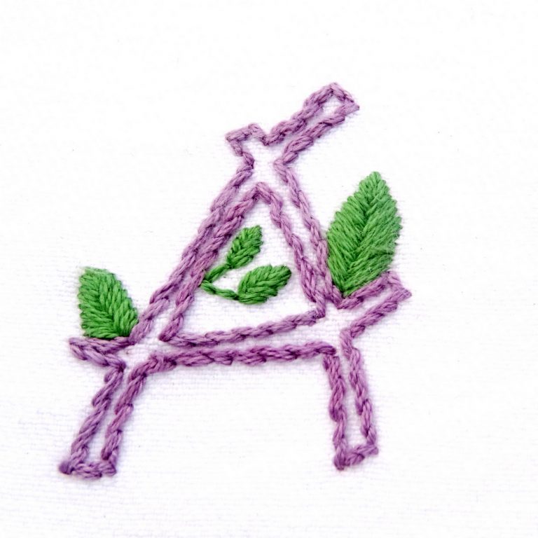 Nature Alphabet Hand Embroidery Pattern - Wandering Threads Embroidery