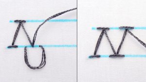 Chevron Stitch Embroidery Tutorial - Wandering Threads Embroidery