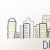 Detroit City Skyline Hand Embroidery Pattern - Wandering Threads Embroidery