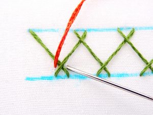 Herringbone Stitch Embroidery Tutorial - Wandering Threads Embroidery