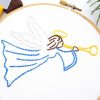 Christmas Angel Hand Embroidery Pattern - Wandering Threads Embroidery