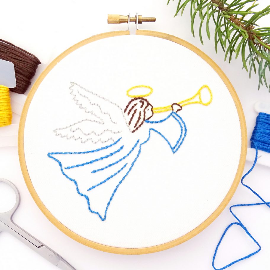 Christmas Nativity & Angel Hand Embroidery Pattern Set - Wandering ...