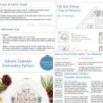 Advent Calendar Hand Embroidery Pattern - Wandering Threads Embroidery