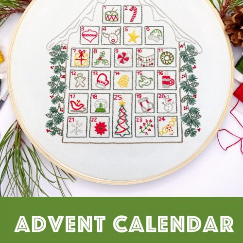 Advent Calendar Hand Embroidery Pattern - Wandering Threads Embroidery