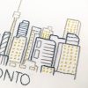 Toronto City Skyline Hand Embroidery Pattern - Wandering Threads Embroidery
