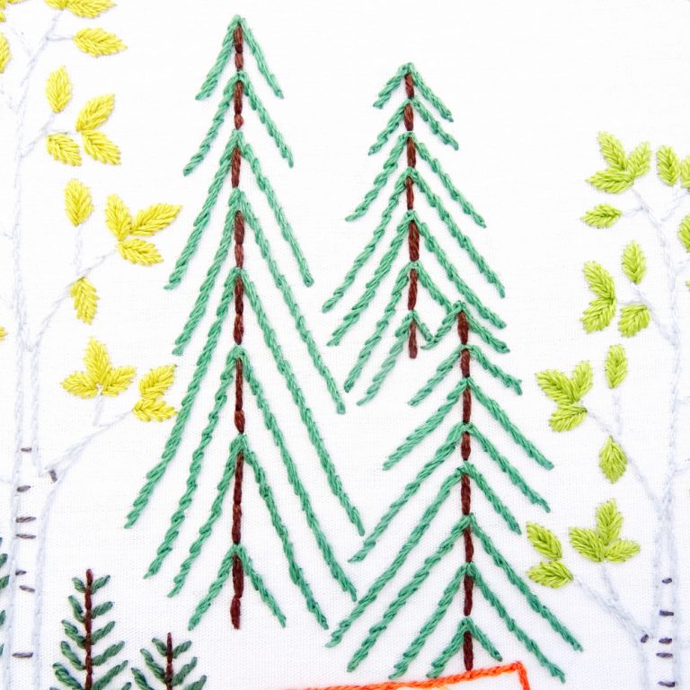 Summer Forest Hand Embroidery Pattern - Wandering Threads Embroidery