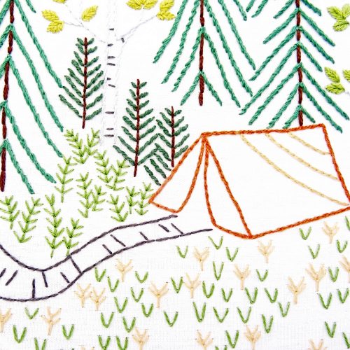 Summer Forest Hand Embroidery Pattern - Wandering Threads Embroidery