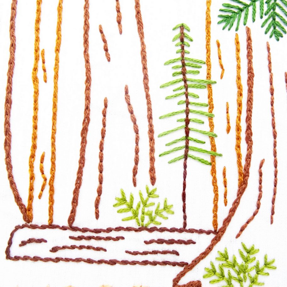 Redwood National Park Hand Embroidery Pattern - Wandering Threads ...