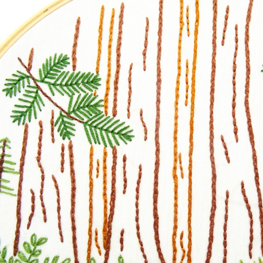 Redwood National Park Hand Embroidery Pattern - Wandering Threads ...
