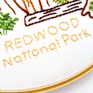 Redwood National Park Hand Embroidery Pattern - Wandering Threads ...