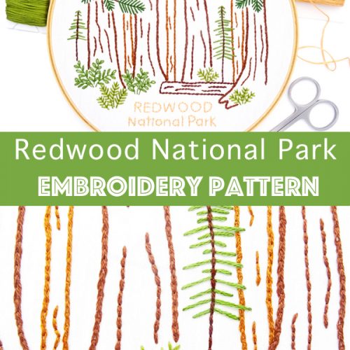 Redwood National Park Hand Embroidery Pattern - Wandering Threads ...