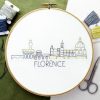 Florence City Skyline Hand Embroidery Pattern - Wandering Threads ...