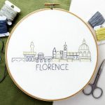 Florence City Skyline Hand Embroidery Pattern - Wandering Threads ...