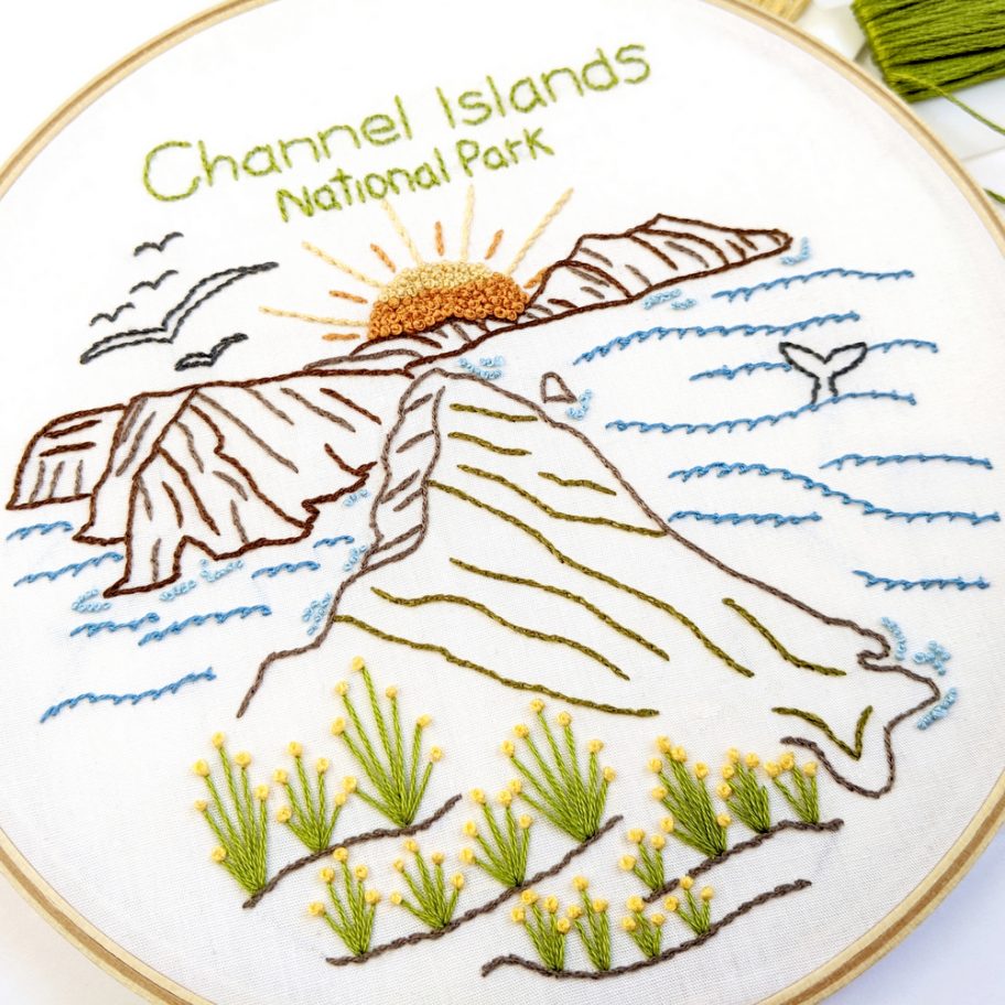 Channel Islands National Park Hand Embroidery Pattern - Wandering ...