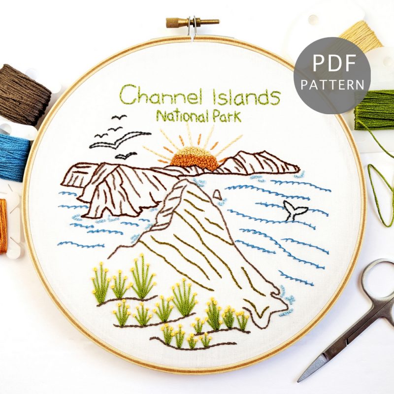 Channel Islands National Park Hand Embroidery Pattern - Wandering ...
