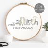 Chattanooga City Skyline Hand Embroidery Pattern - Wandering Threads ...