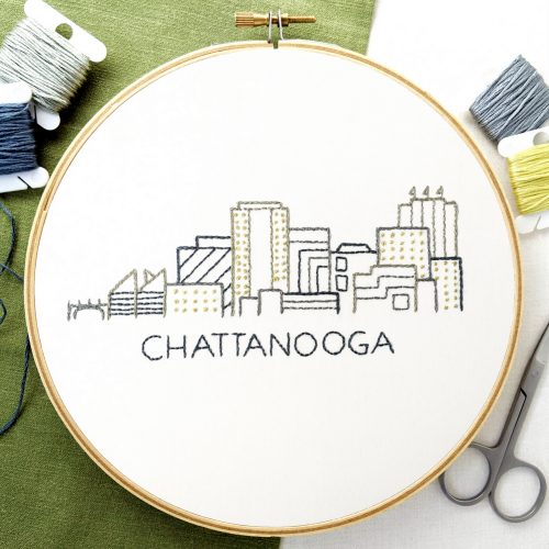 Chattanooga City Skyline Hand Embroidery Pattern - Wandering Threads ...