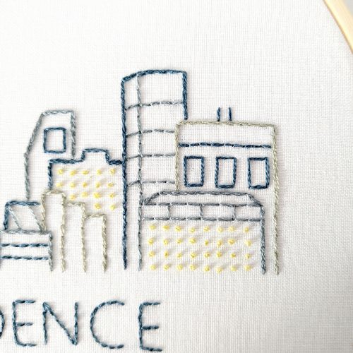 Providence City Skyline Hand Embroidery Pattern - Wandering Threads ...