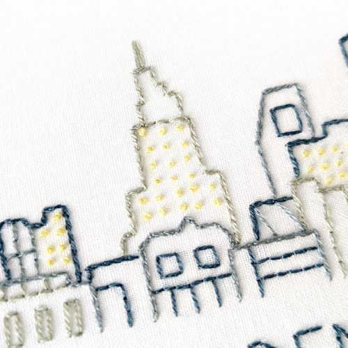 Providence City Skyline Hand Embroidery Pattern - Wandering Threads ...